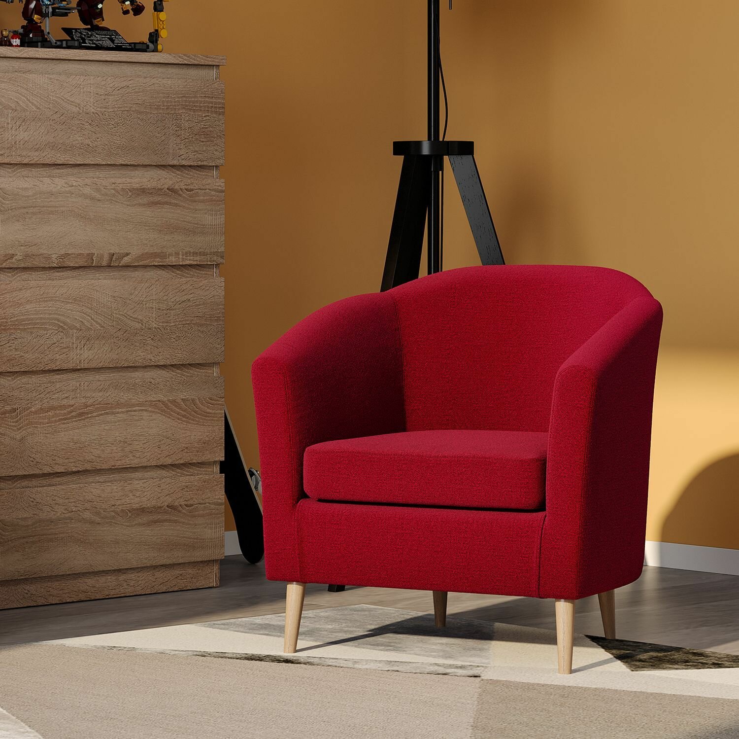 Кресло для отдыха тунне, 78х68х76, бордовый, ГУД лакк