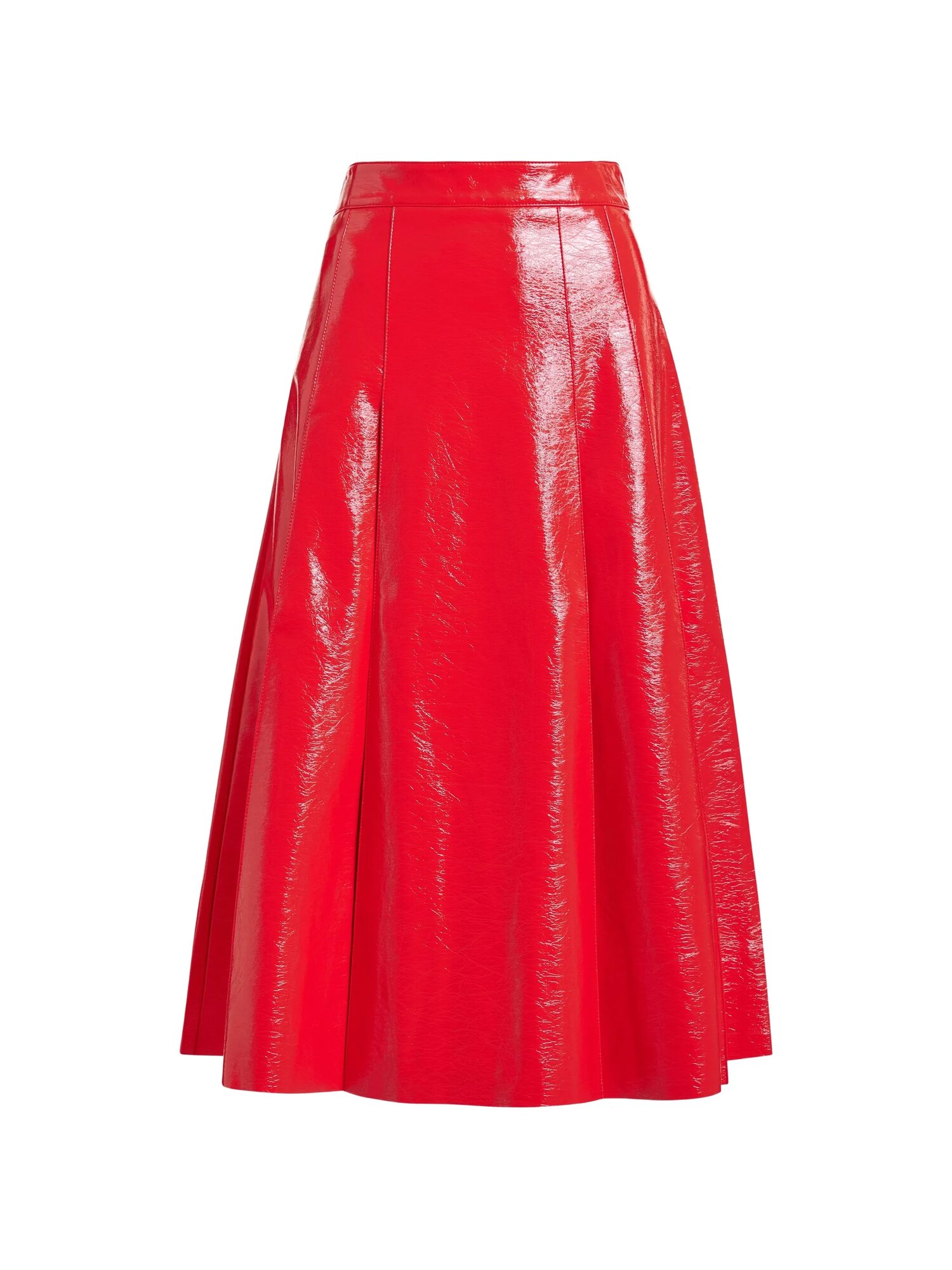 Юбка Leather A-line midi skirt