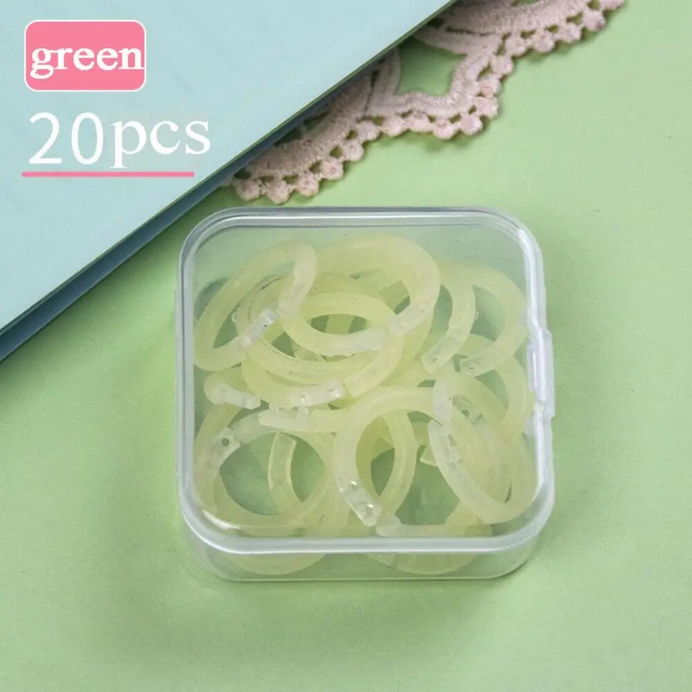 Пластиковые кольца для переплета 15 мм 20 шт Зеленый, Желтый