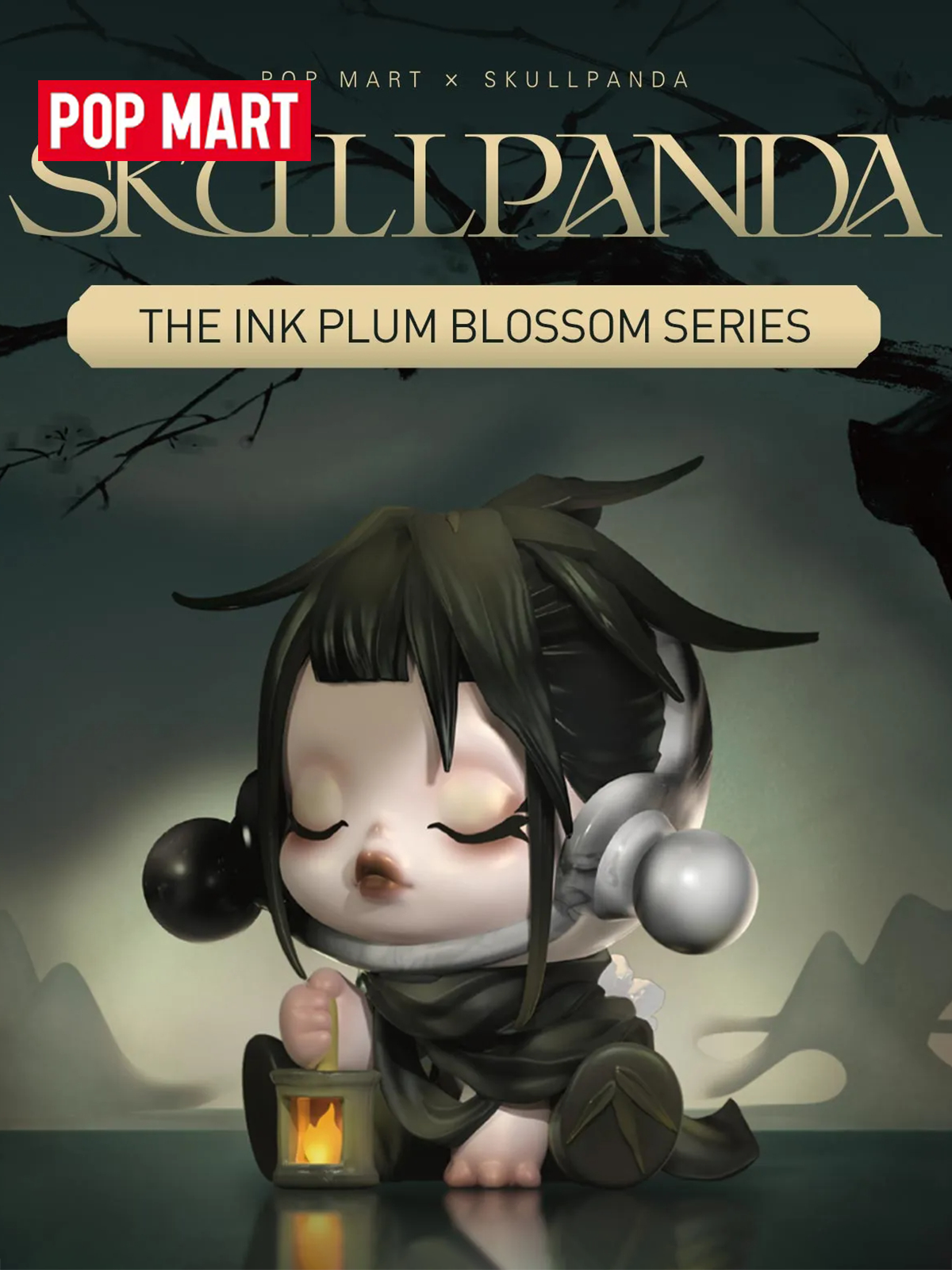 Коллекционная фигурка Слепая коробка POP MART SKULLPANDA The Ink Plum Blossom, унисекс, пластик, 1шт, 8см