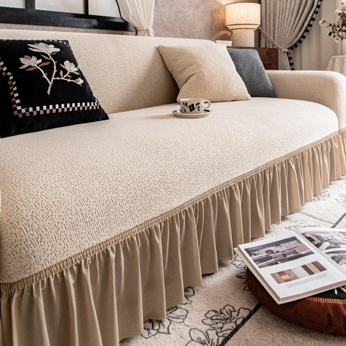 2026 Новый Утолщенный Полный Чехол для Дивана, Устойчивый к Царапинам, Пылезащитный, Универсальный, с Юбкой, Зимний