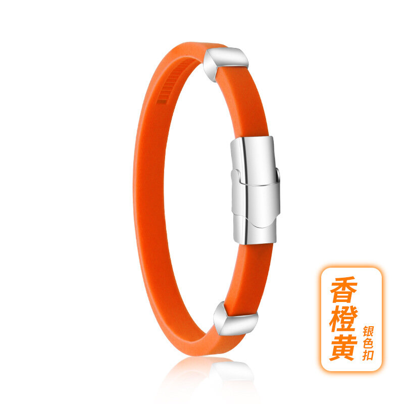 Японский и корейский спортивный силиконовый браслет с отрицательными ионами для женщин и мужчин, парные магнитные браслеты для студентов