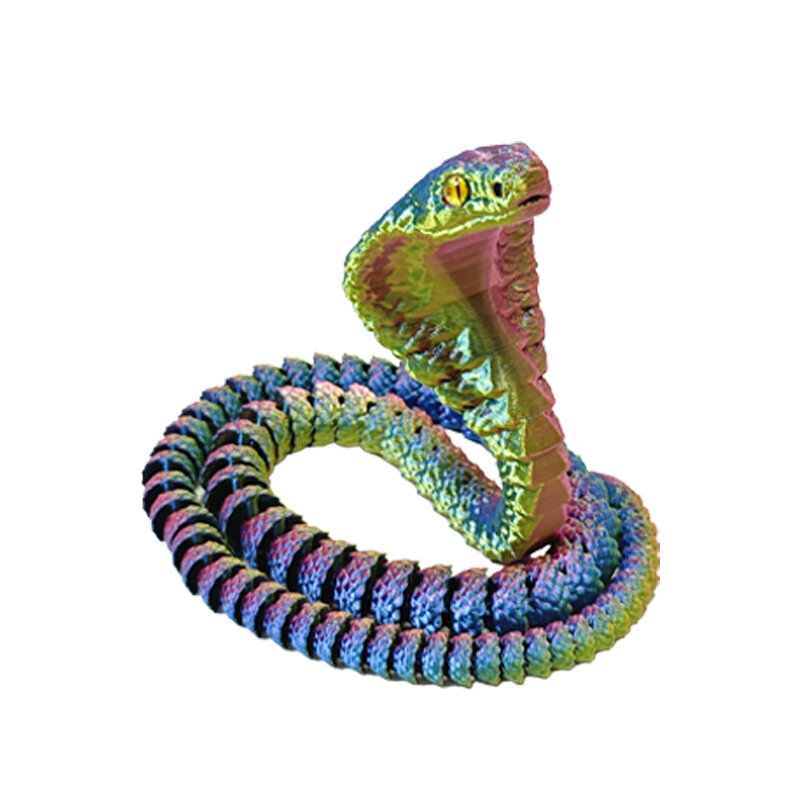 3D-печатная популярная фигурка кобры с подвижными суставами, реалистичная животная фигурка, 3D-печать