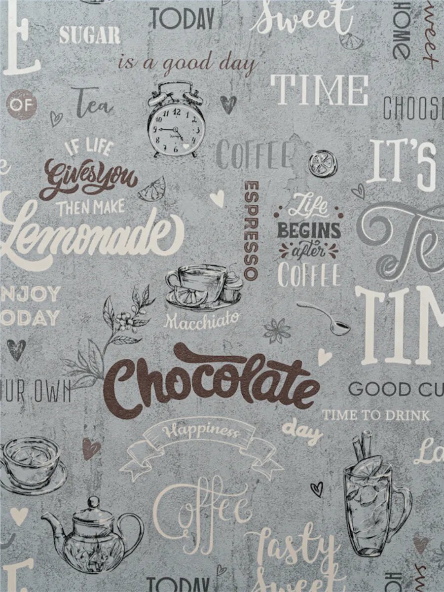 Обои виниловые Латте для кухни