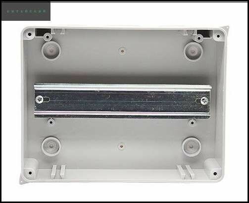 Коробка/щит на 13 автоматов, навесная, наружного монтажа для установки модульных УЗО и автоматических выключателей, пластиковая с вертикальной крышкой отверстием пломбы