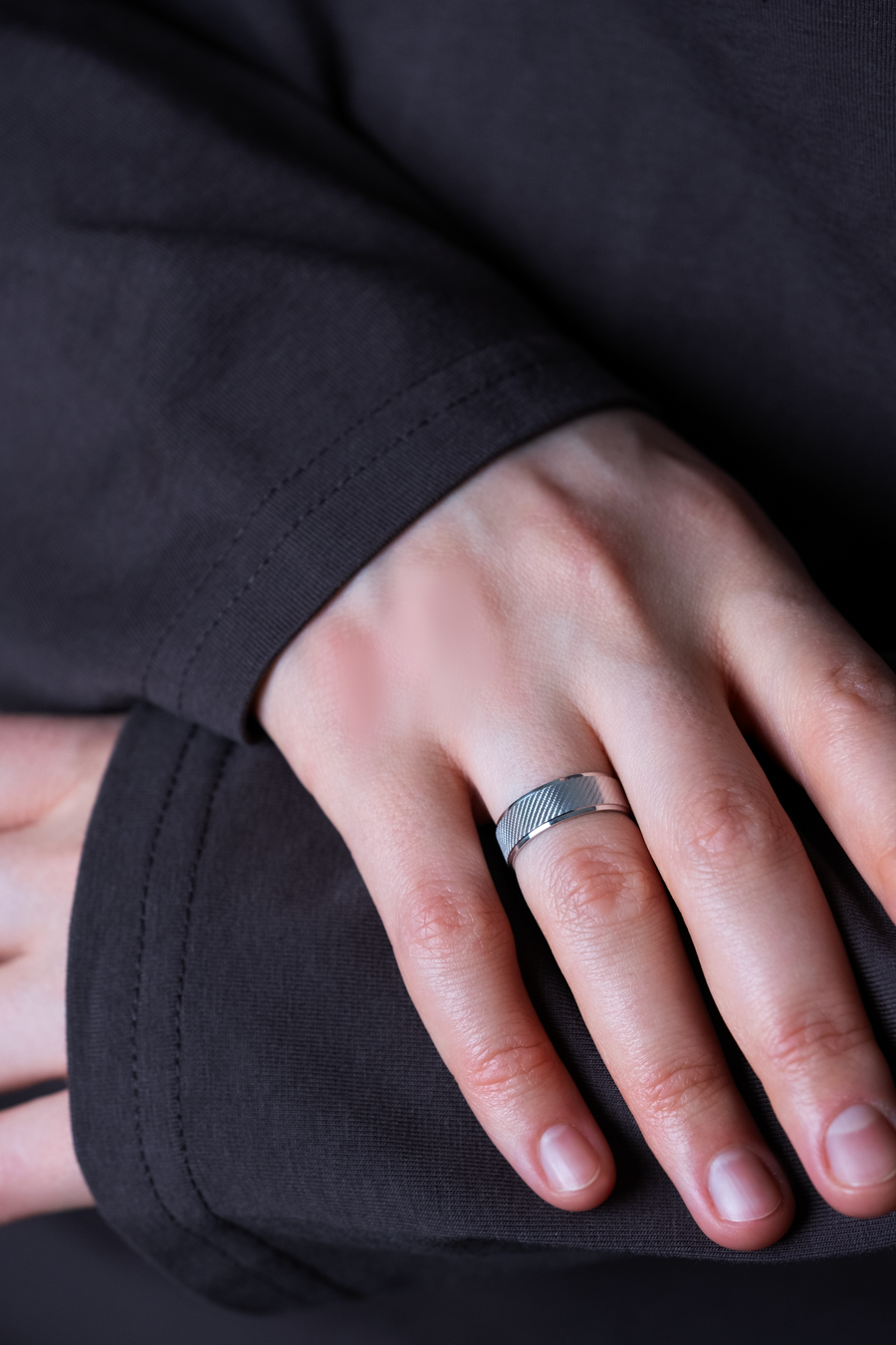 Кольцо обручальное, серебро, 925 проба, родирование