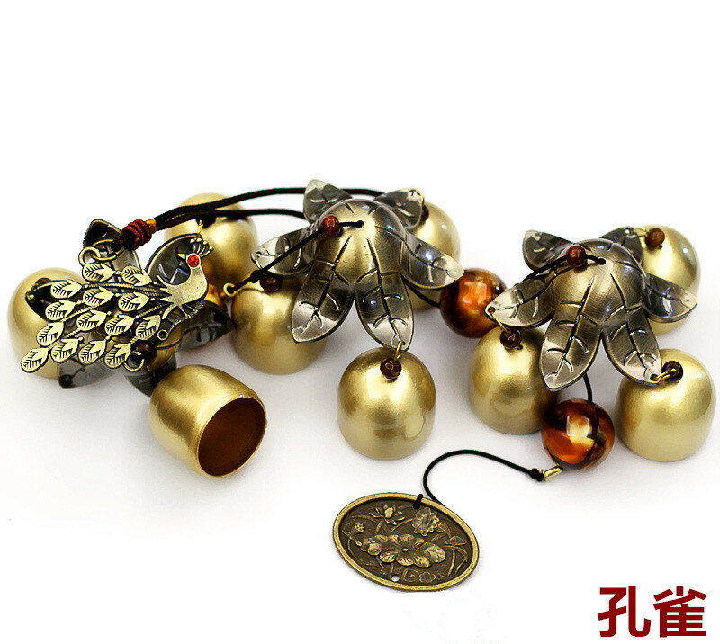 Оптовая продажа от фабрики: различные стили 3-слойного 9-колокольчика из латуни, подвесное украшение, колокольчик фэн-шуй