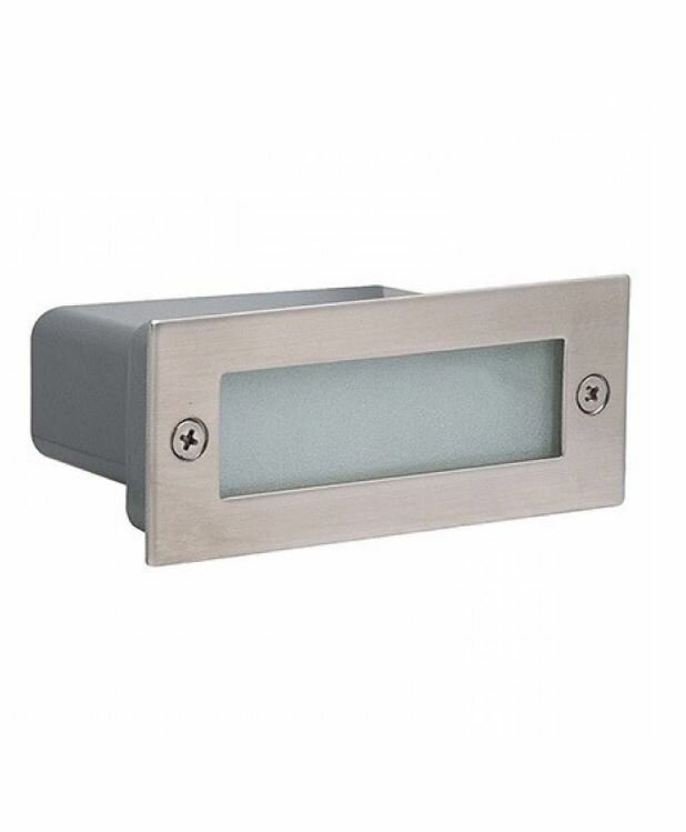 Светильник LED лестничный 220В 1.2Вт синий свет хром прямоуг. IP54 HL954LBL