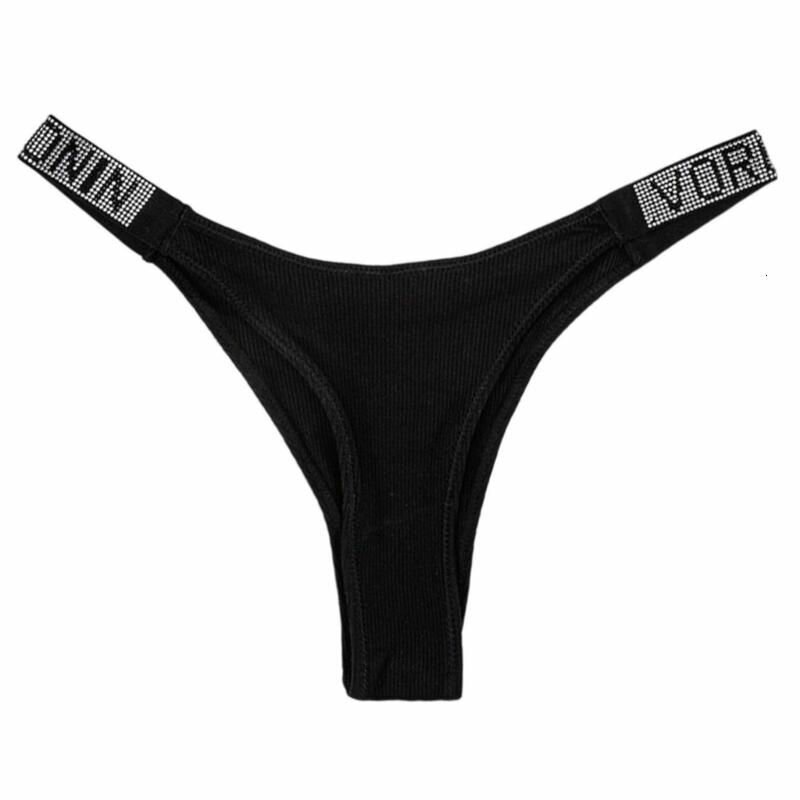 Женские трусы-стринги без швов, Черный - M