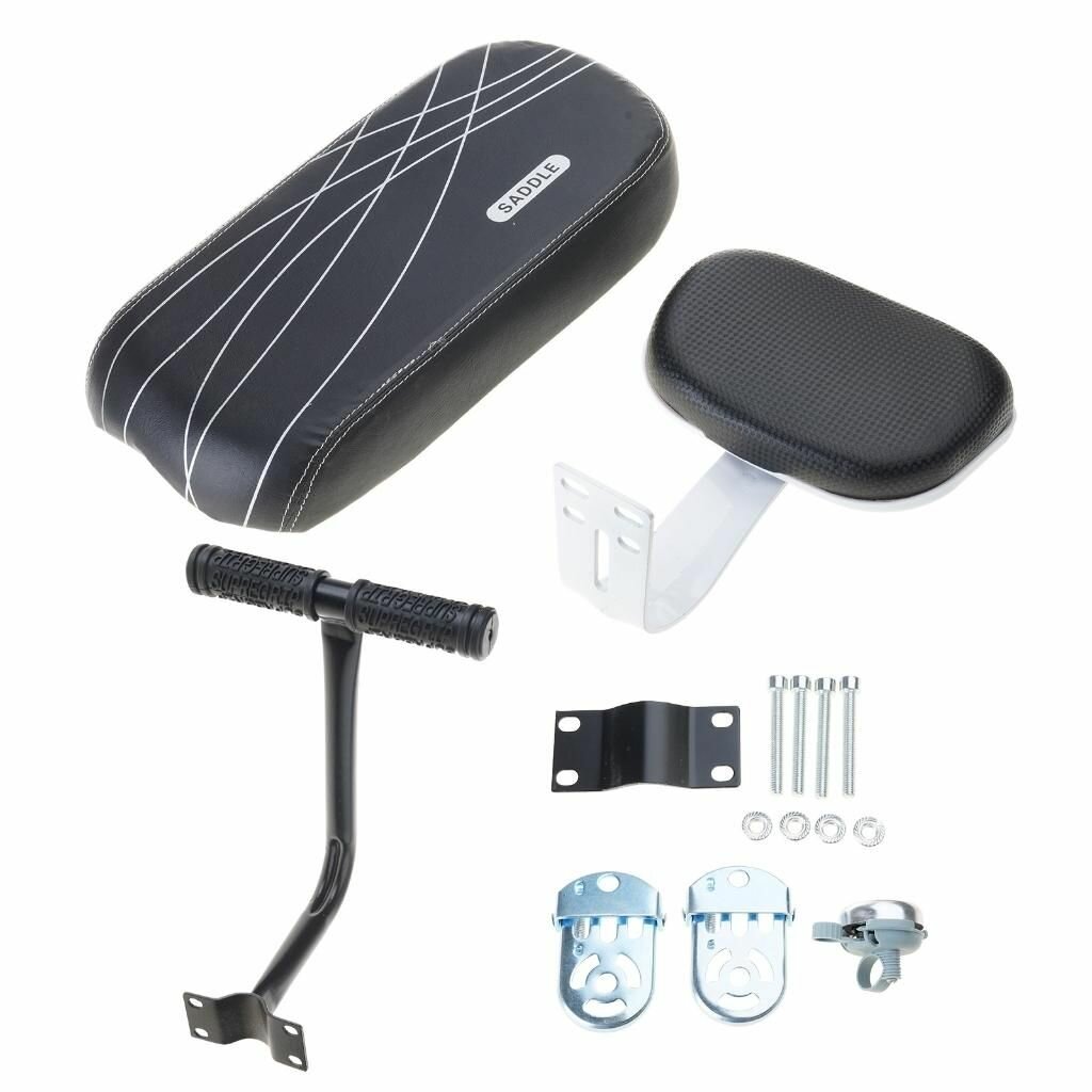 Детское сиденье на велосипед, - черная спинка сиденья