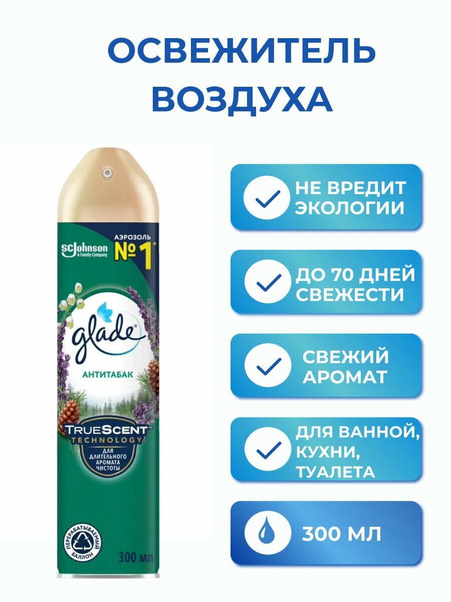 Освежитель воздуха Glade Антитабак 300 мл