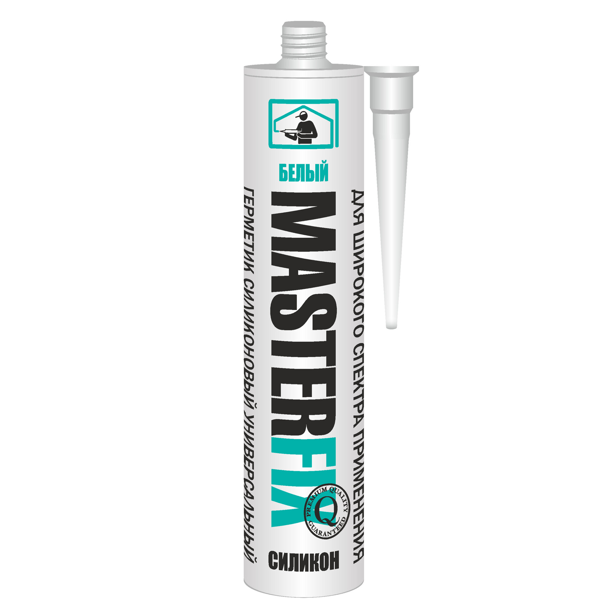 Герметик силиконовый MASTERFIX 9004, универсальный, 280 мл, белый