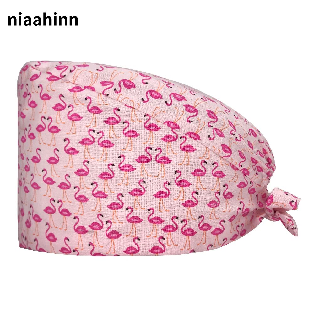 Розовая хирургическая кепка NiaaHinn из хлопка, WH25010