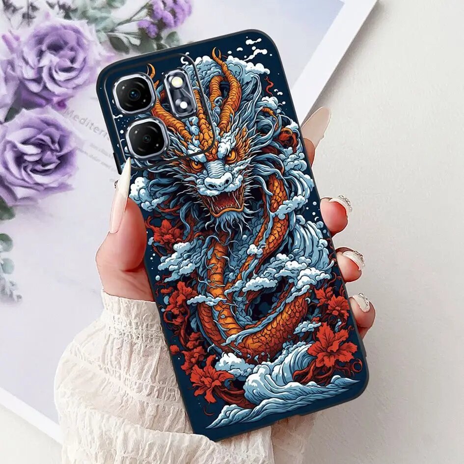 Чехол для Infinix Hot 50i с драконом, TPU-798