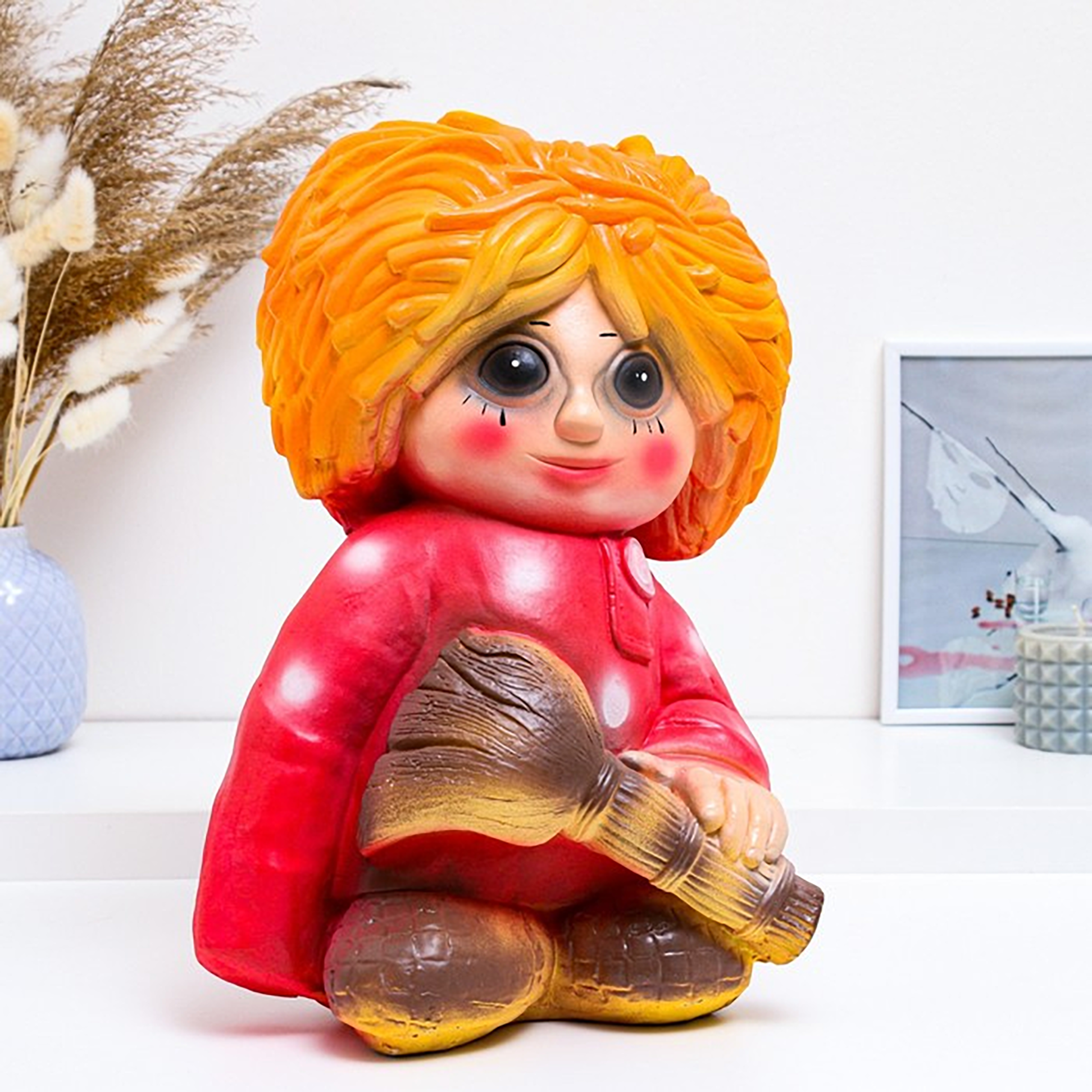 Копилка для денег «Домовёнок» большая, гипс, размеры 26×20×38 см