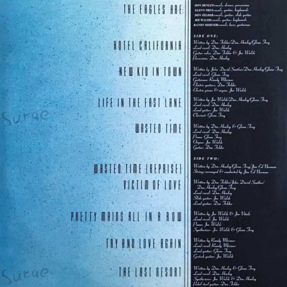 Виниловая пластинка Eagles - Hotel California (LP, Album, Reissue, Stereo, Gatefold, 180 Gram) — фото 1