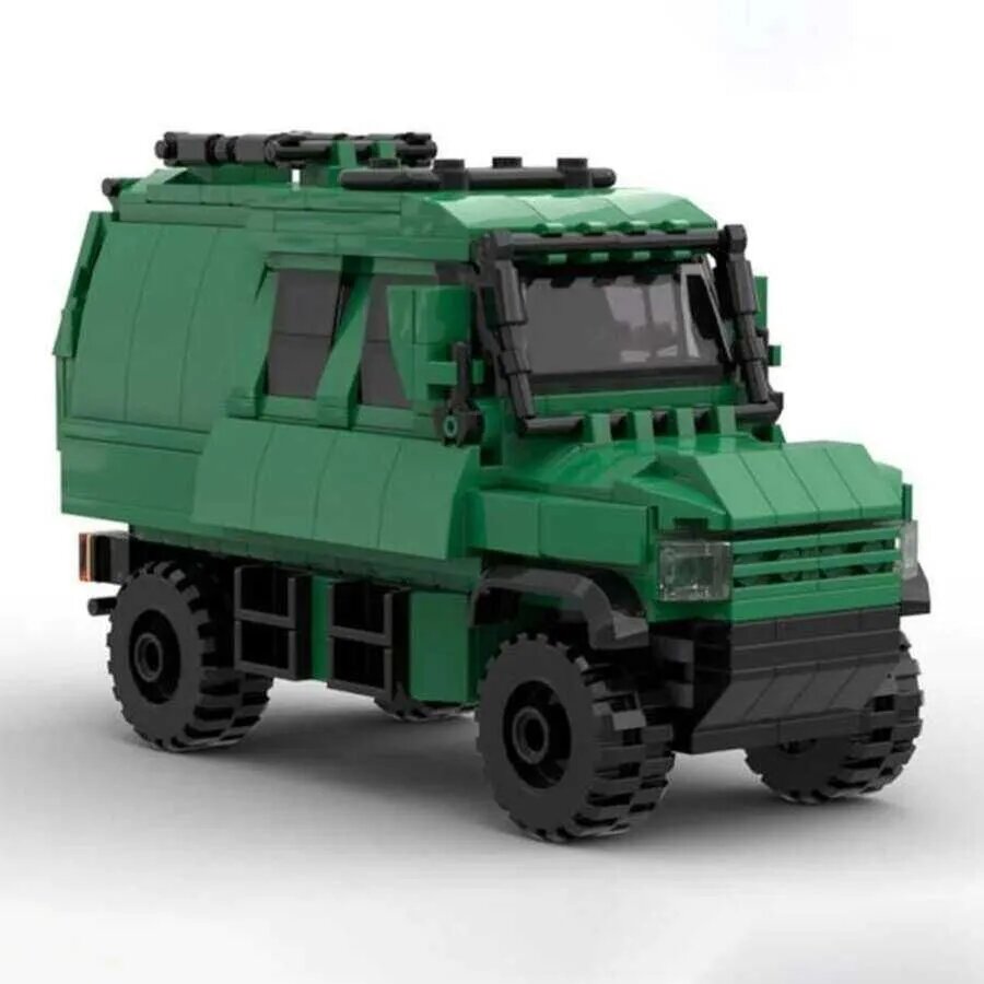 364 шт. MOC армейский спецназ бронегрузовик зеленый город модель строительные блоки