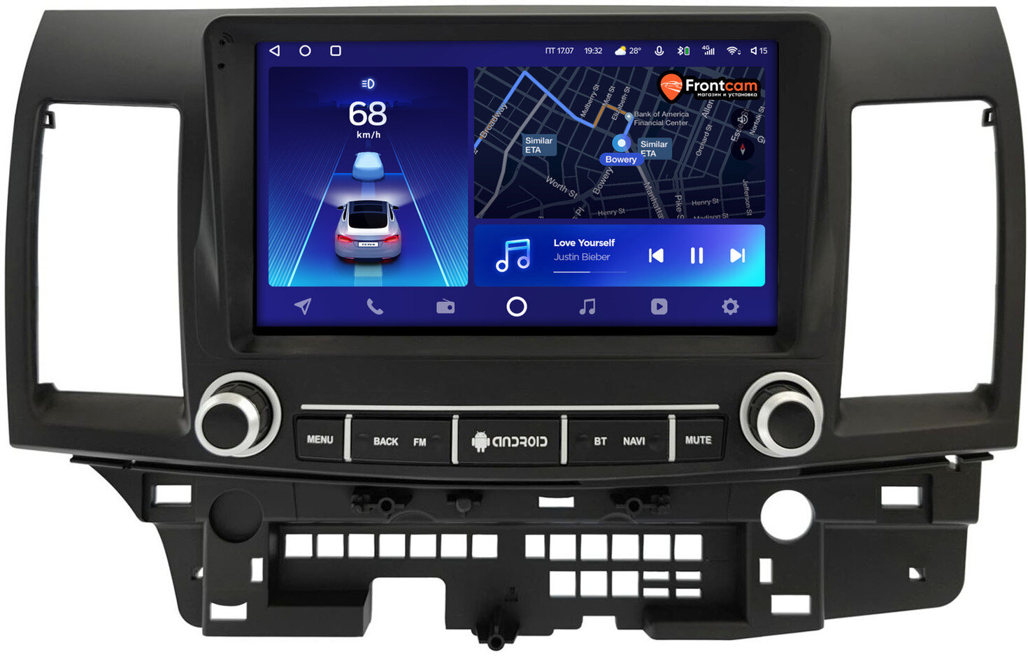 Штатная магнитола Mitsubishi Lancer 10 2007-2017 Teyes CC2 PLUS 4/32 9" RM-9-3300 Android 10 (4G-SIM, DSP, QLed)