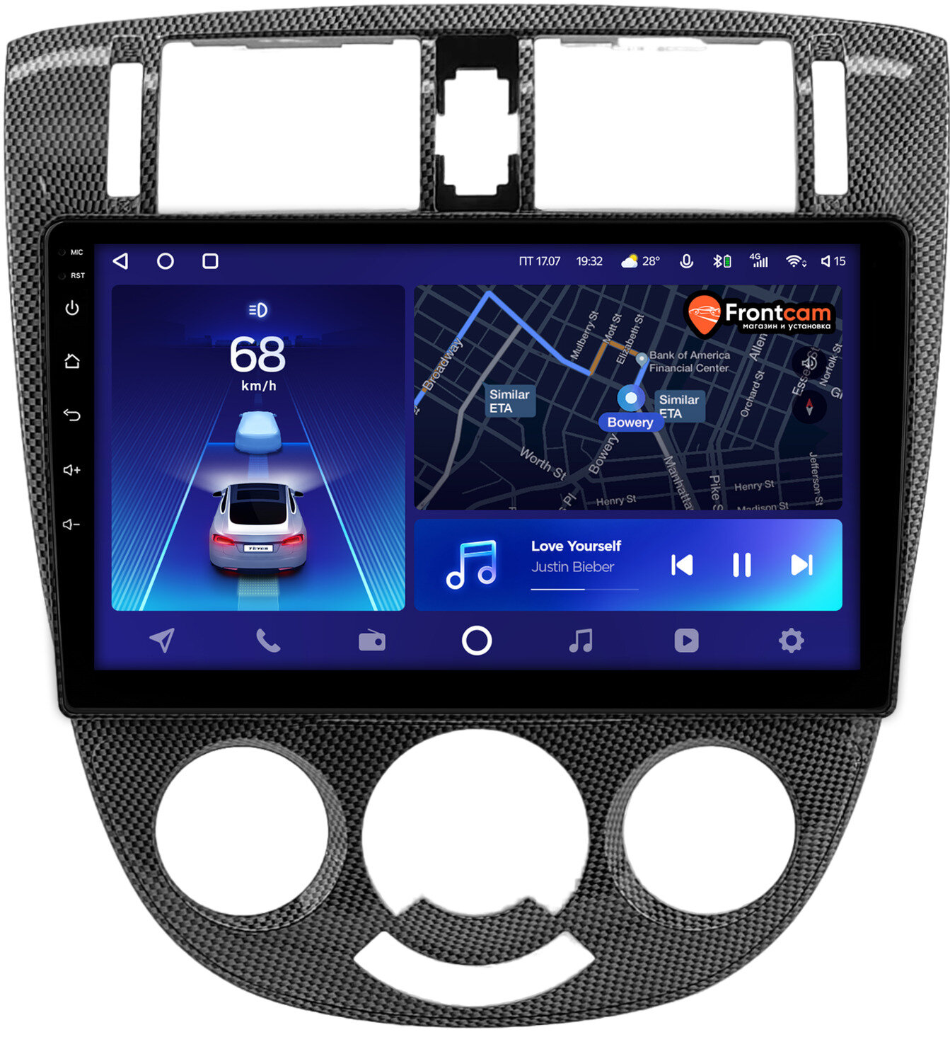 Штатная магнитола Daewoo Nubira 3 2003-2004, Gentra 2 2013-2015 (цвет карбон) Teyes CC2 PLUS 6/128 10" RM-10-0689 Android 10 (4G-SIM, DSP, QLed)