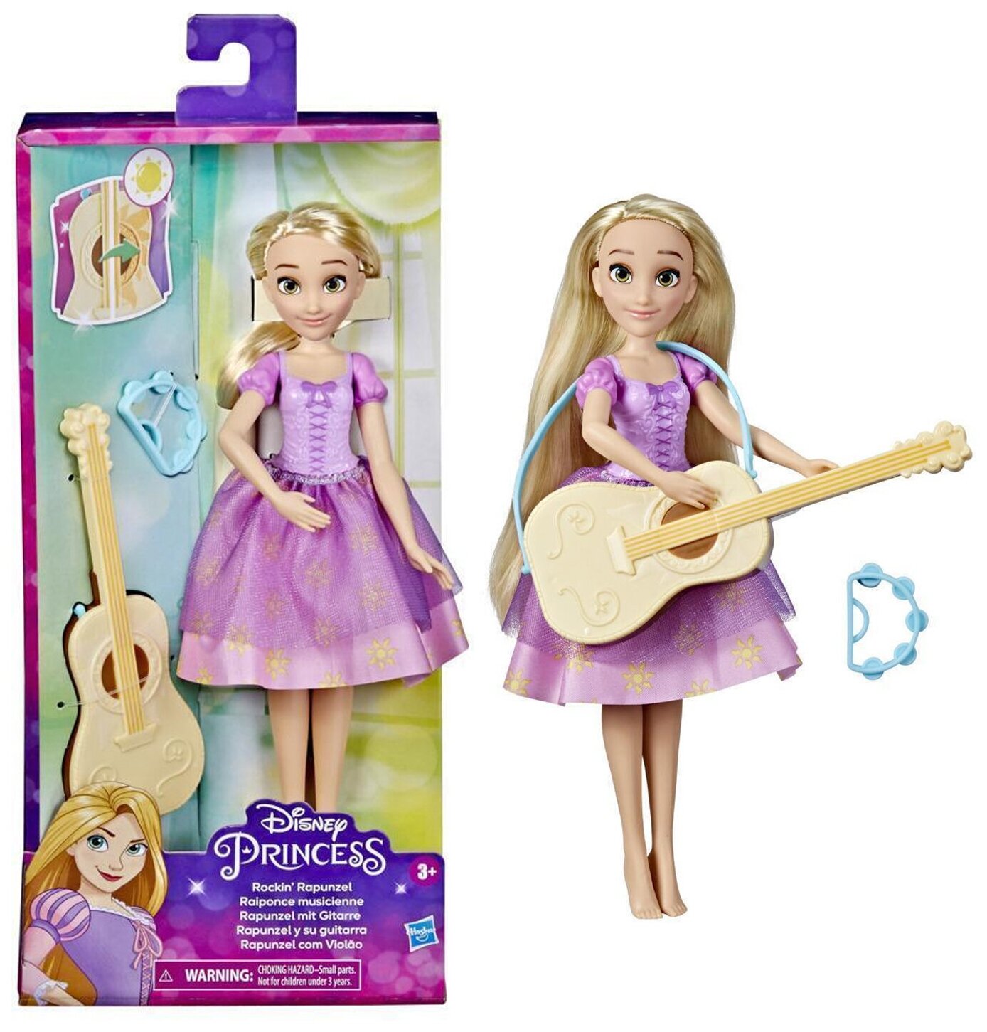 Кукла Disney Princess F3391 Hasbro Рапунцель с гитарой Приключения Принцессы Дисней