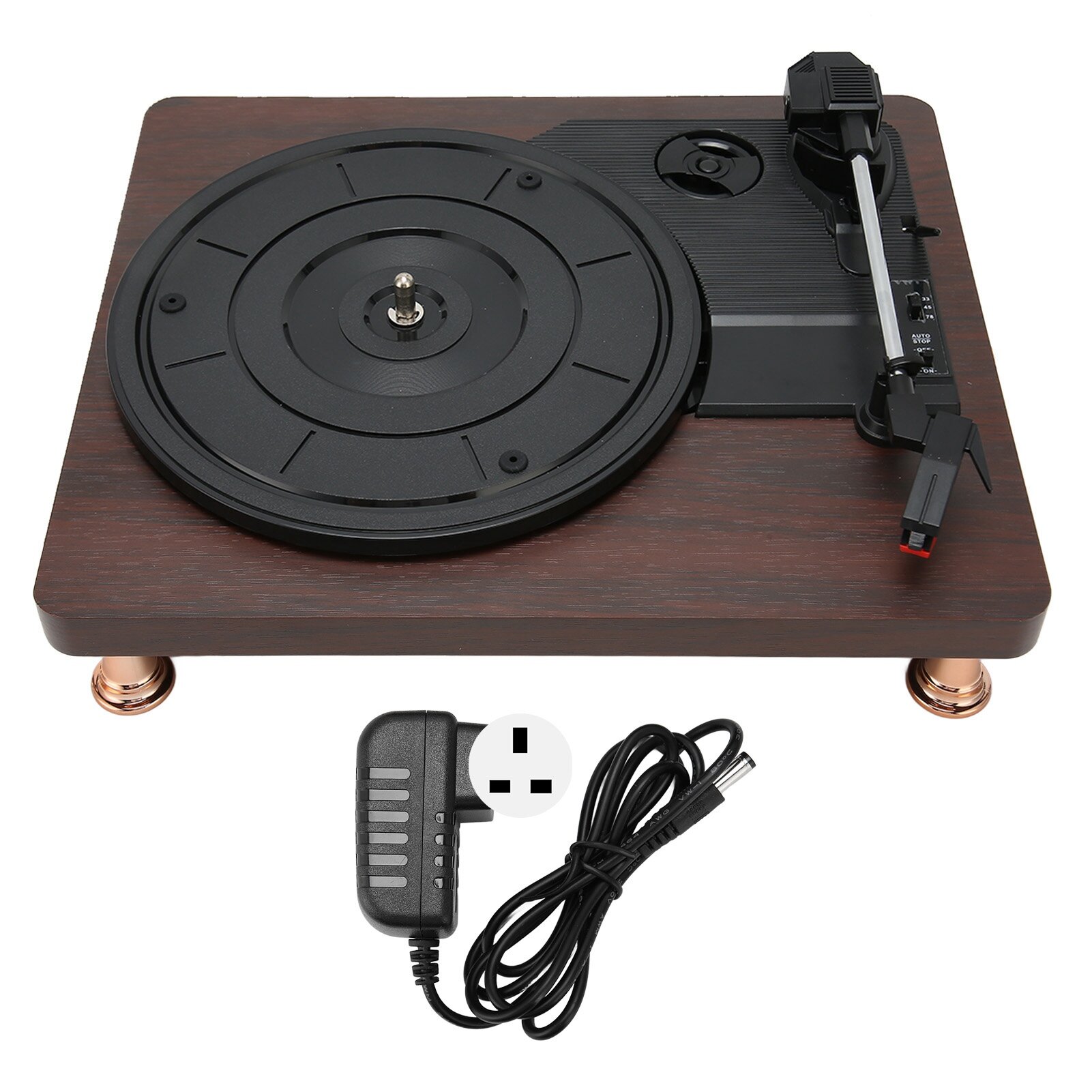 Виниловый проигрыватель 3 Speeds Vintage Turntable Record Player для развлечения декор 100-240 В