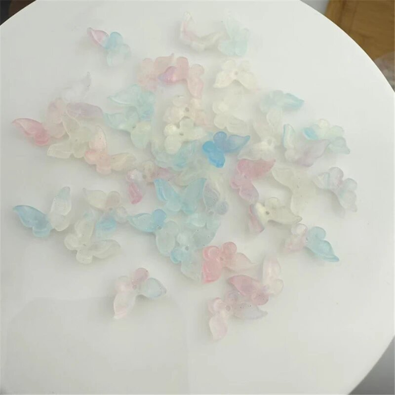 Мини бусины-бабочки акрил 20 шт 5