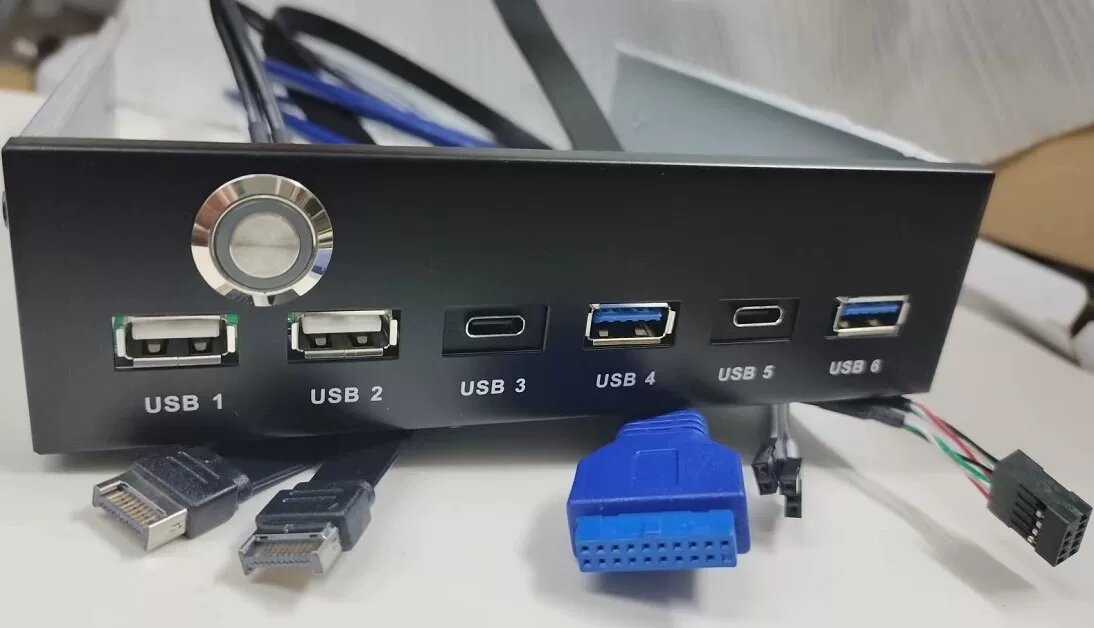 Панель аудиоразъемов для материнской платы с разъемами USB 3.0, 2.0, Type-C 3.2, 3.1, слотом для оптического привода,