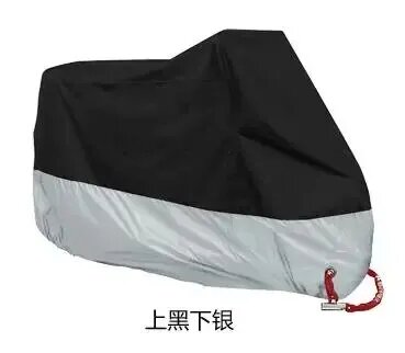 Чехол для мотоцикла, водонепроницаемый всесезонный Черный, 4XL for 2301-2600mm, Black sliver