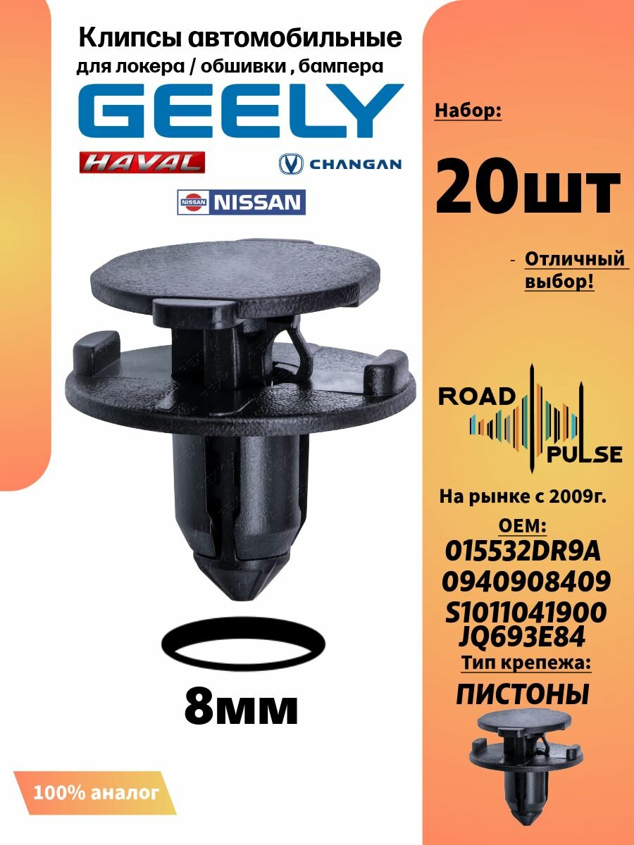 Клипсы Geely, клипсы автомобильные