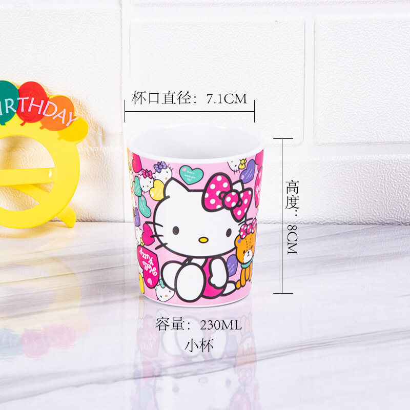 Столовая тарелка для семейного обеда Hello Kitty, милая миска, мультяшный детский набор посуды, миска для риса, тарелка для овощей.