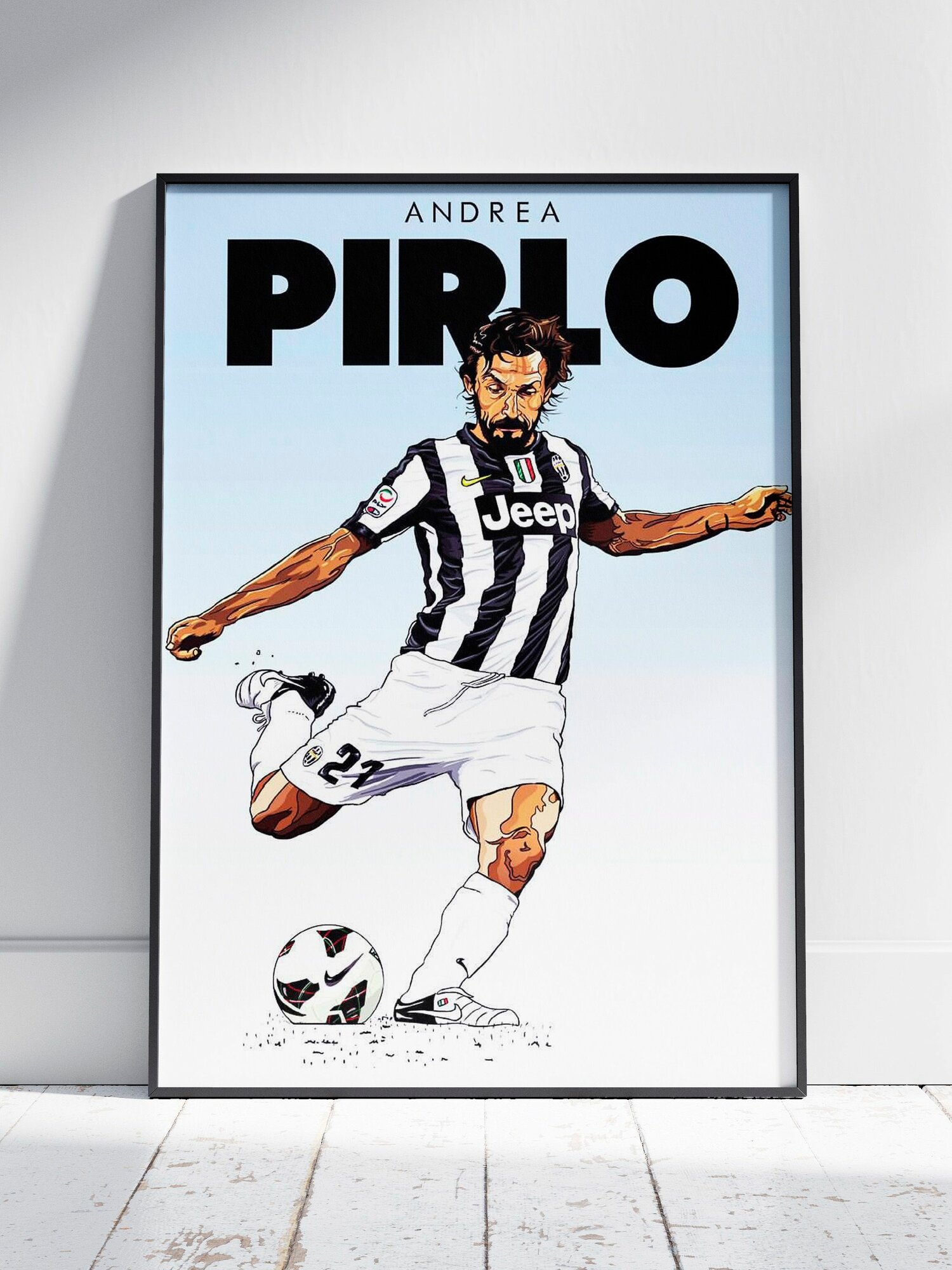 Плакат на стену для интерьера Милан (Андреа Пирло - Andrea Pirlo 3) - Постер по спорту и физической активности формата A4 (21x30 см)