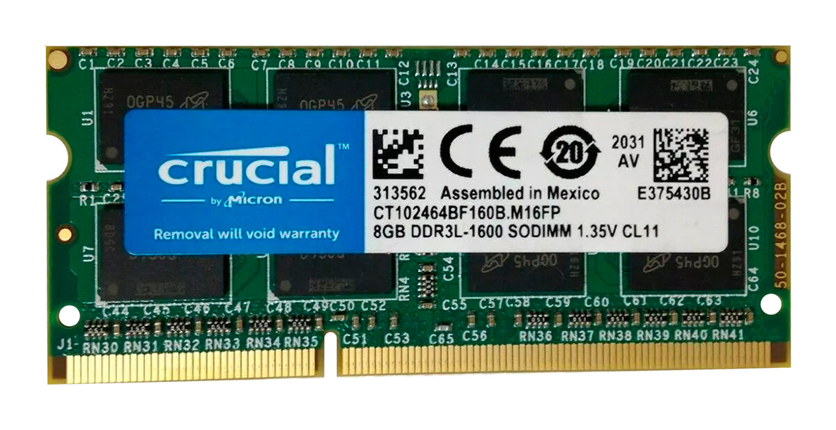 Оперативная память Crucial CT102464BF160B. M16FP DDRIII 8Gb