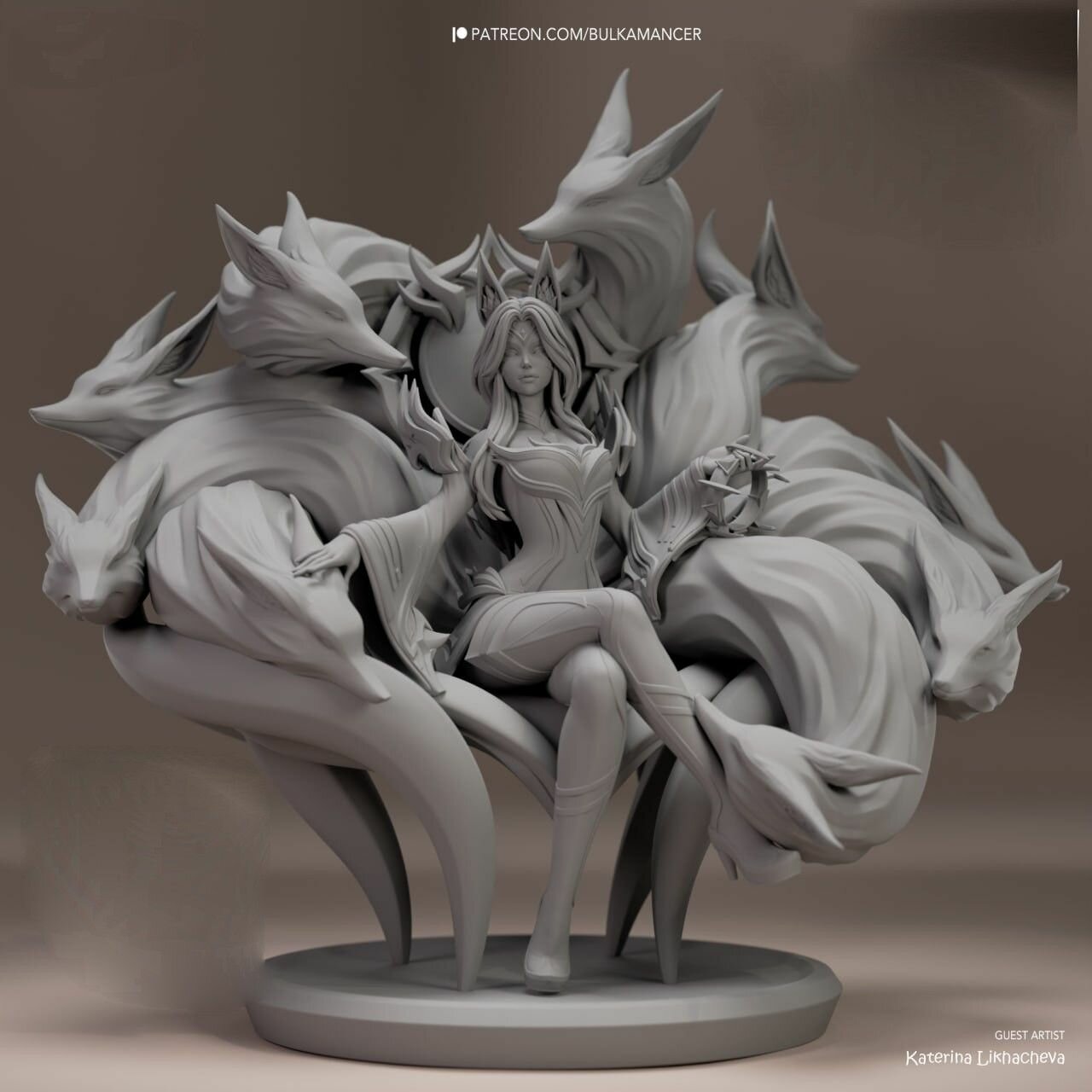 Фигура под покраску Ahri (League of Legends), 248 mm