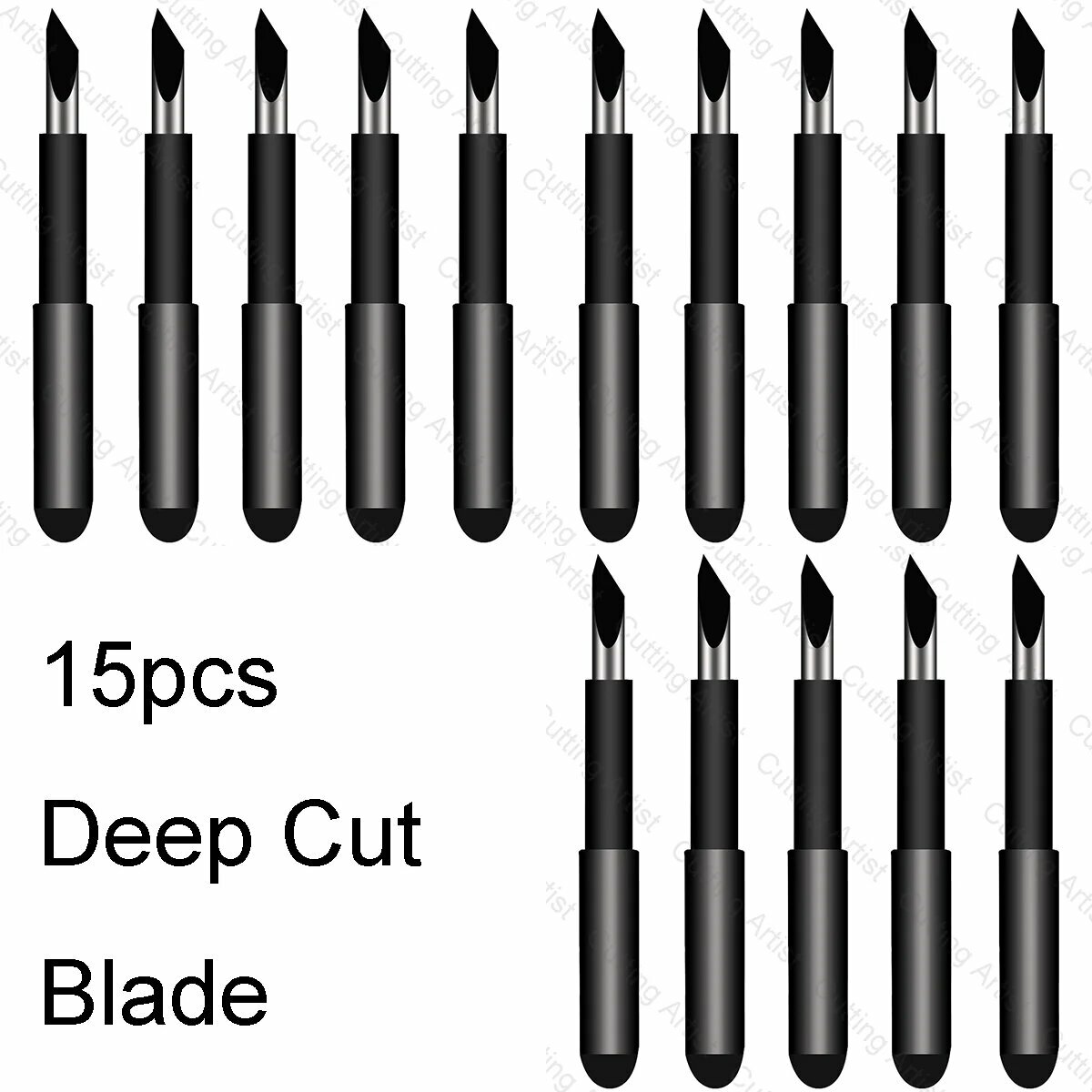 Комплект из 15 лезвий Deep Cut для Cricut, Silhouette, Roland
