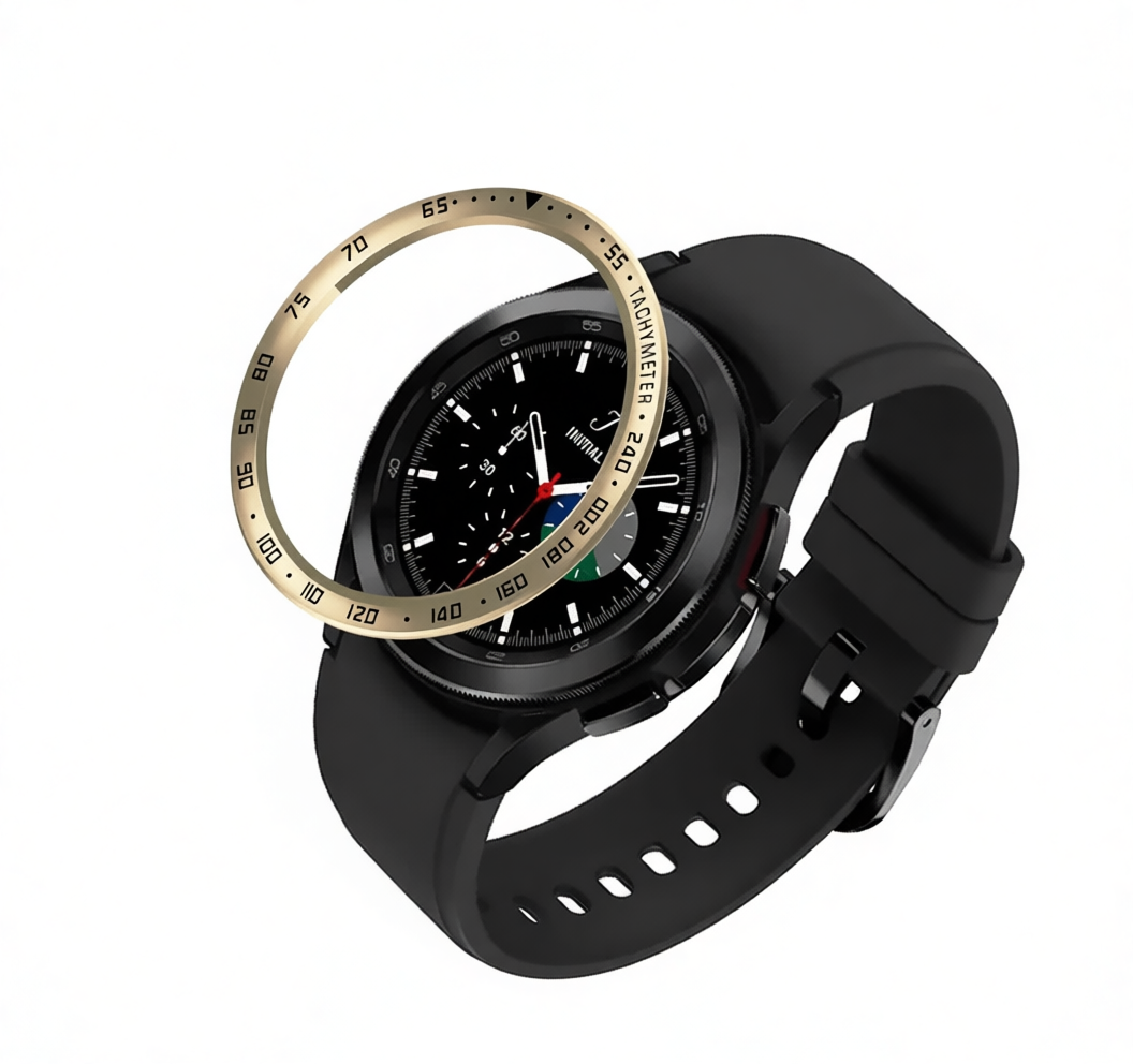 Защитное кольцо-украшение MyPads для смарт-часов Samsung Galaxy Watch 4 Classic 46мм SM-R890 из алюминиевого сплава