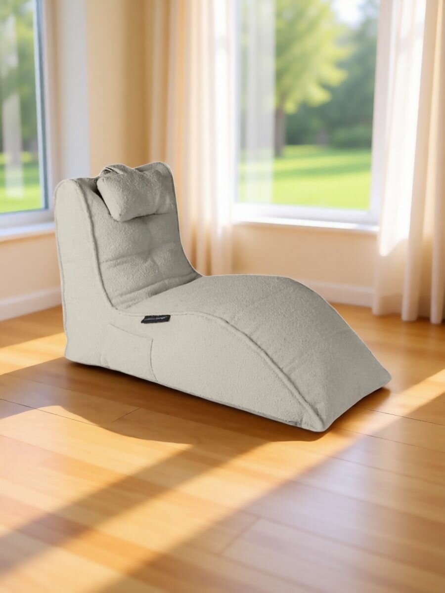 Кресло для отдыха aLounge - Avatar Sofa - Eco Weave (букле, бежевый) - современная бескаркасная мягкая мебель