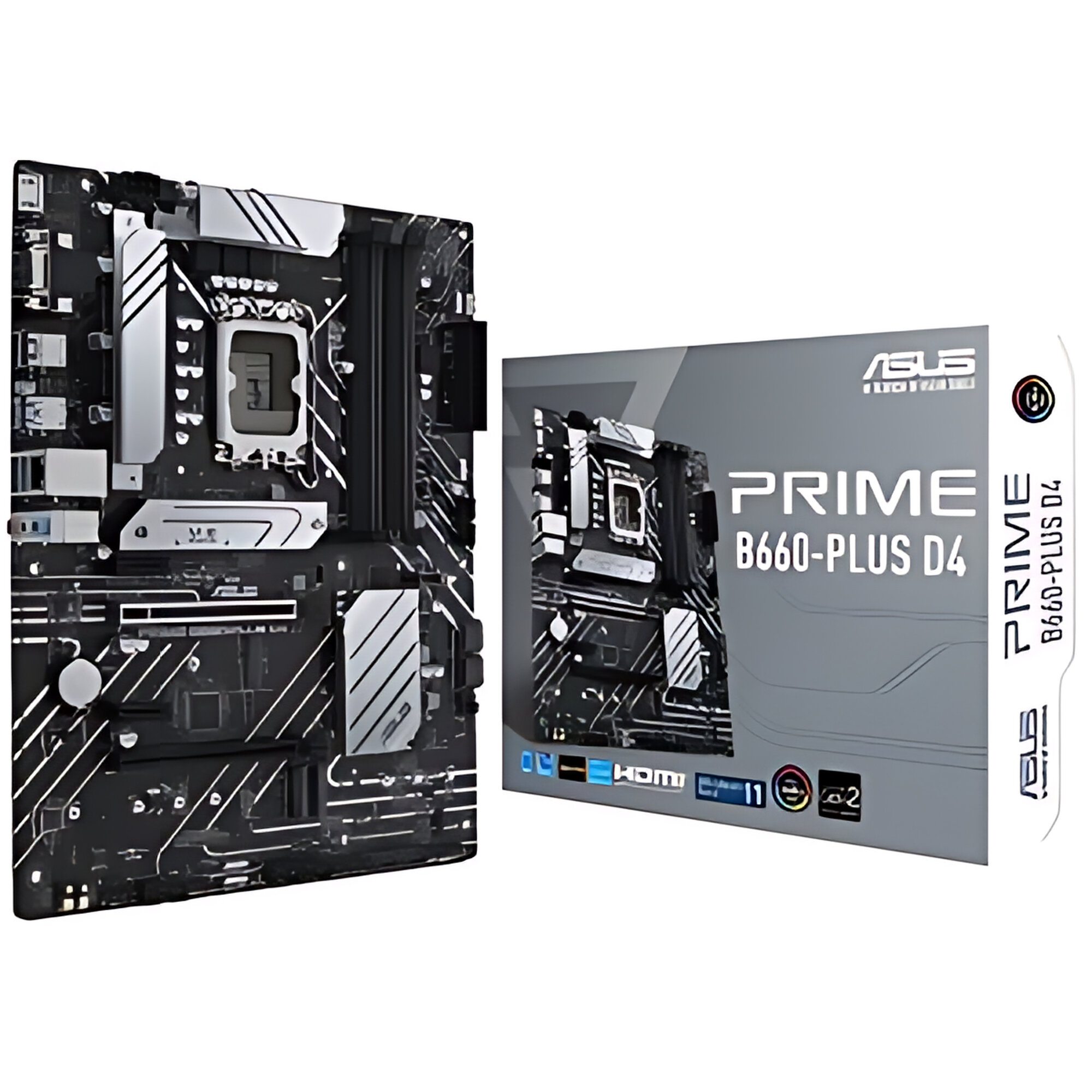 Материнская плата ASUS PRIME B660-PLUS D4 (LGA1700/B660/4xDDR4/2xPCI-Ex16/3xM.2/SB7.1/GLAN/DisplayPort/HDMI/VGA/ATX)