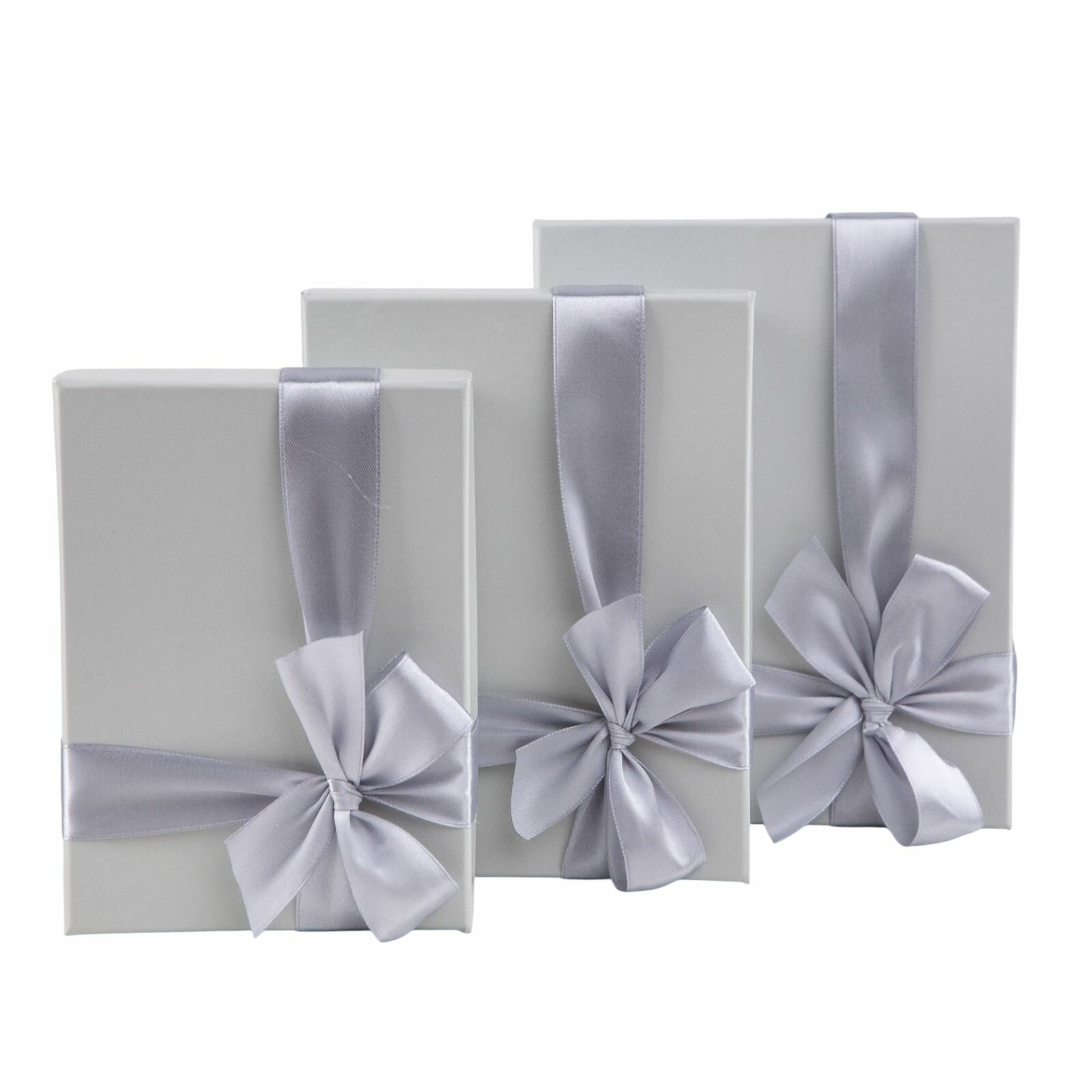 Набор подарочных коробок Браво 3 в 1, с бантом, цвет ореховый матовый, картон