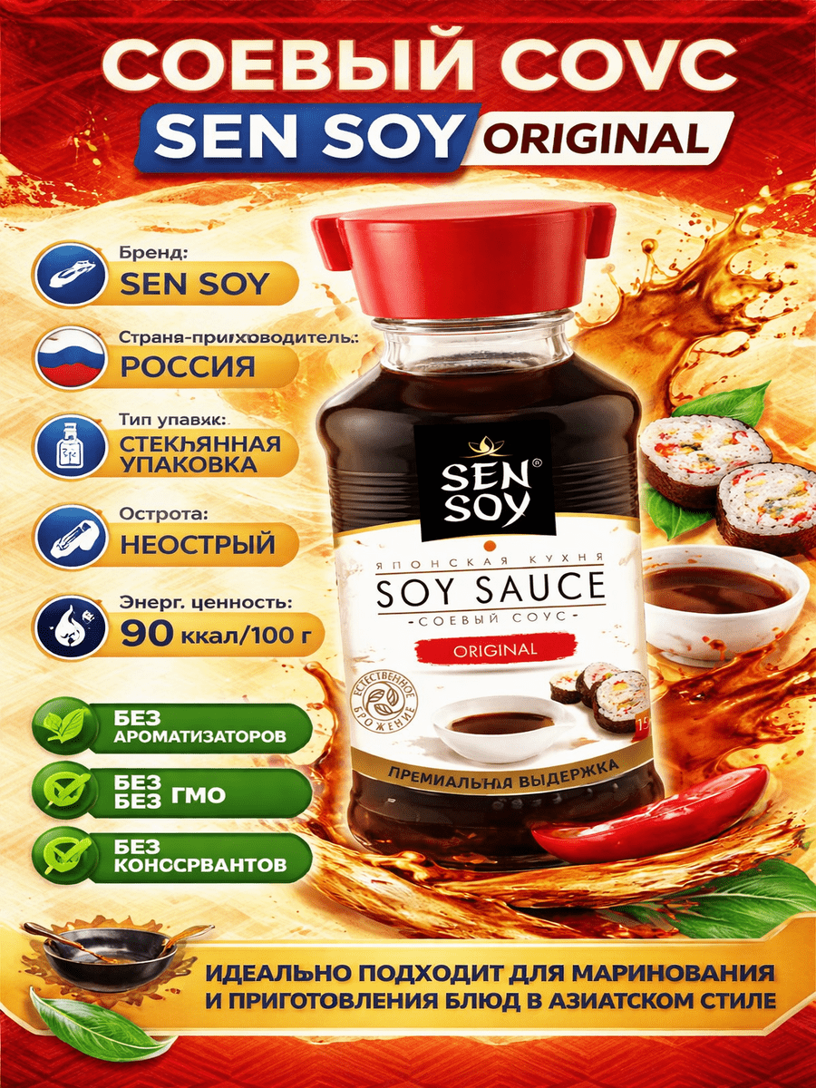 Соус соевый Sen Soy Original, 150мл