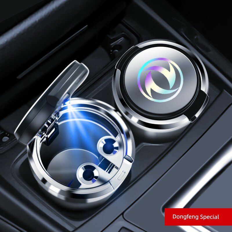 Автомобильная пепельница Dongfeng с нержавеющей стальной внутренней чашкой, крышкой против разбрызгивания, прочный