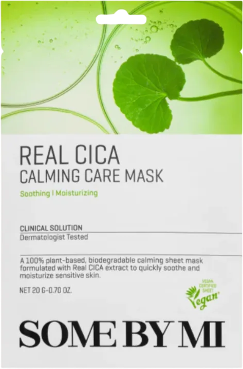 Some By Mi Успокаивающая тканевая маска с центеллой Real Cica Calming Care Mask 6*25g