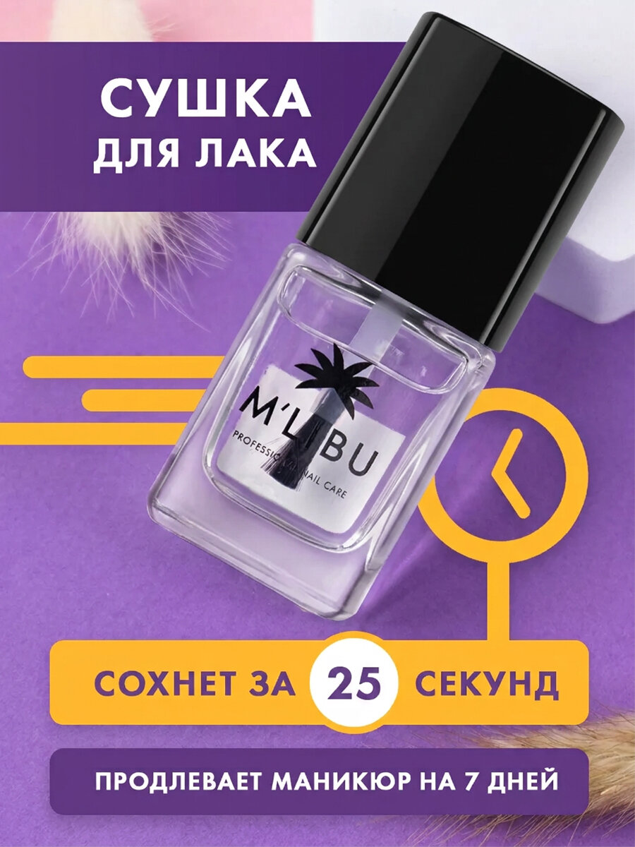 Сушка для лака для ногтей MALIBU Super Dry Top Coat топ-сушка, 11 мл