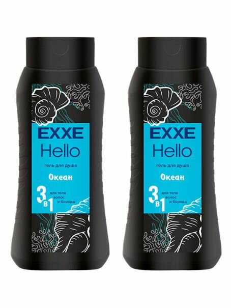 EXXE Гель для душа Океан 3в1, 400 мл, 2 шт
