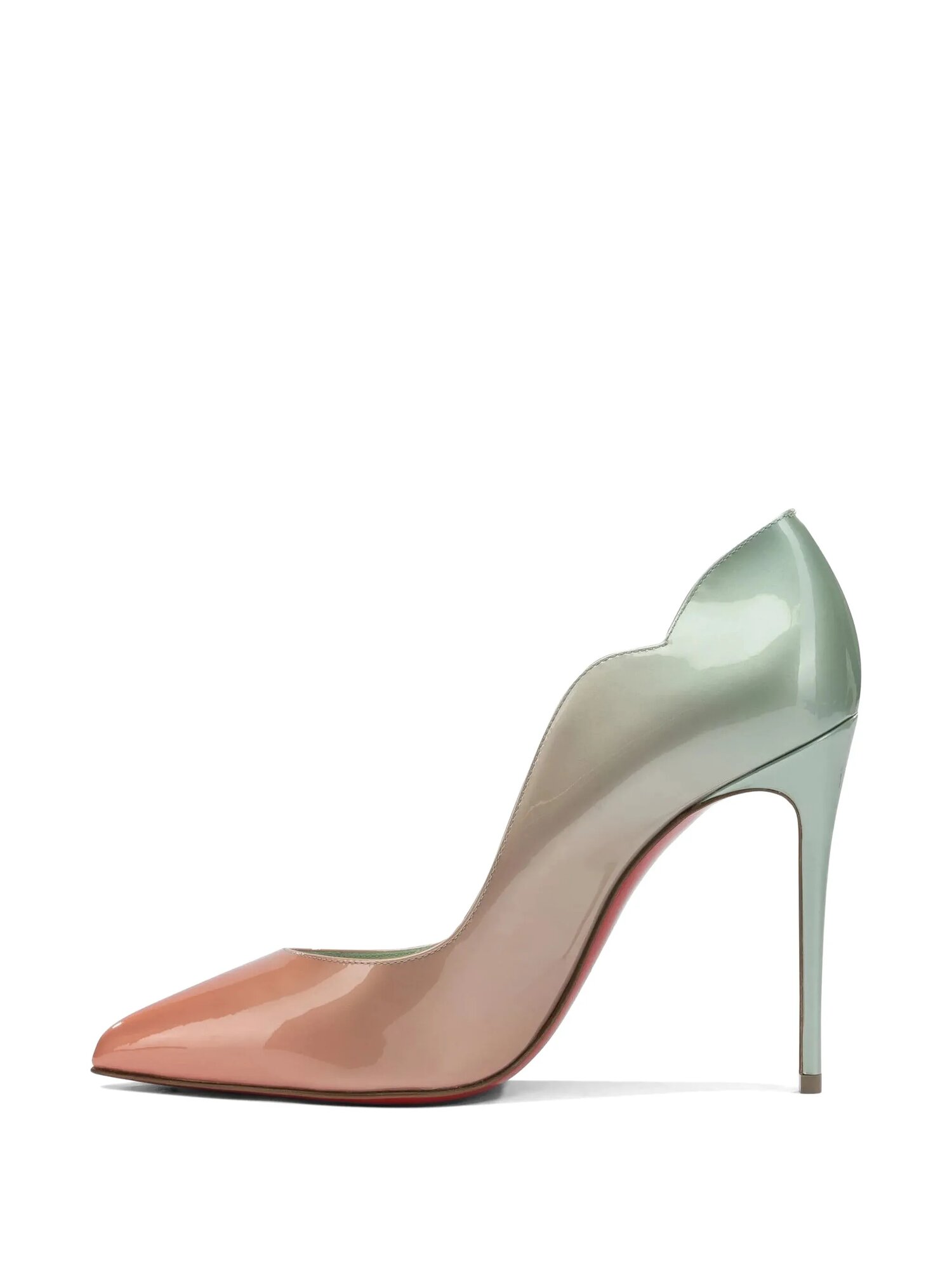 Туфли Christian Louboutin Gradient-effect scalloped pumps, размер 37.5, blue — фото 1