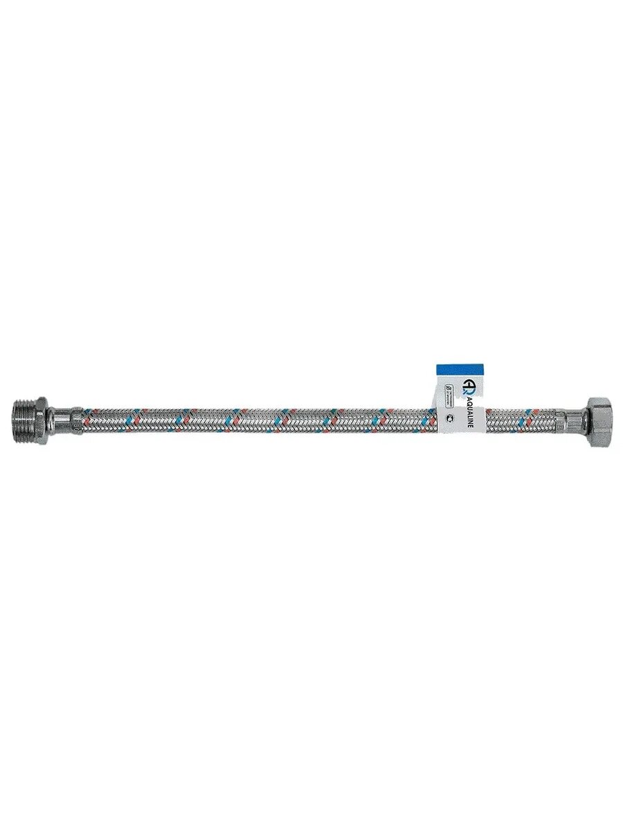 Стальная прямая подводка для воды 1/2 дюйма 1.5 м AquaLine