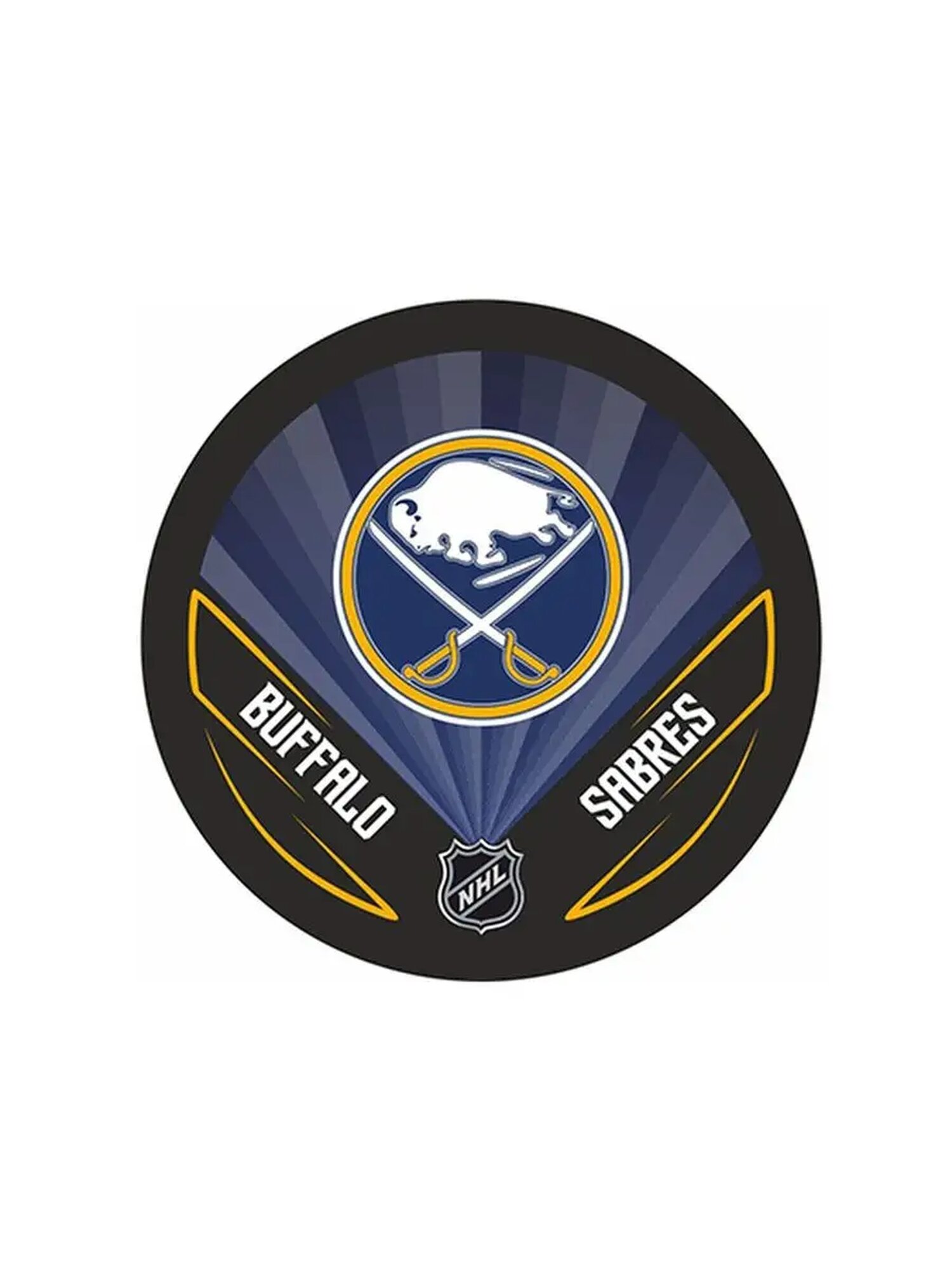 Шайба Sportfanat NHL 2022 Buffalo Sabres, резина, 76 мм, цвет черный