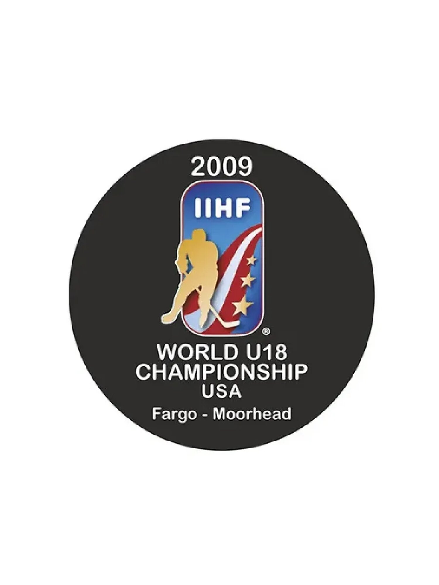 Шайба Sportfanat ЮЧМ 2009 США 1-ст, резина, 76 мм, цвет черный