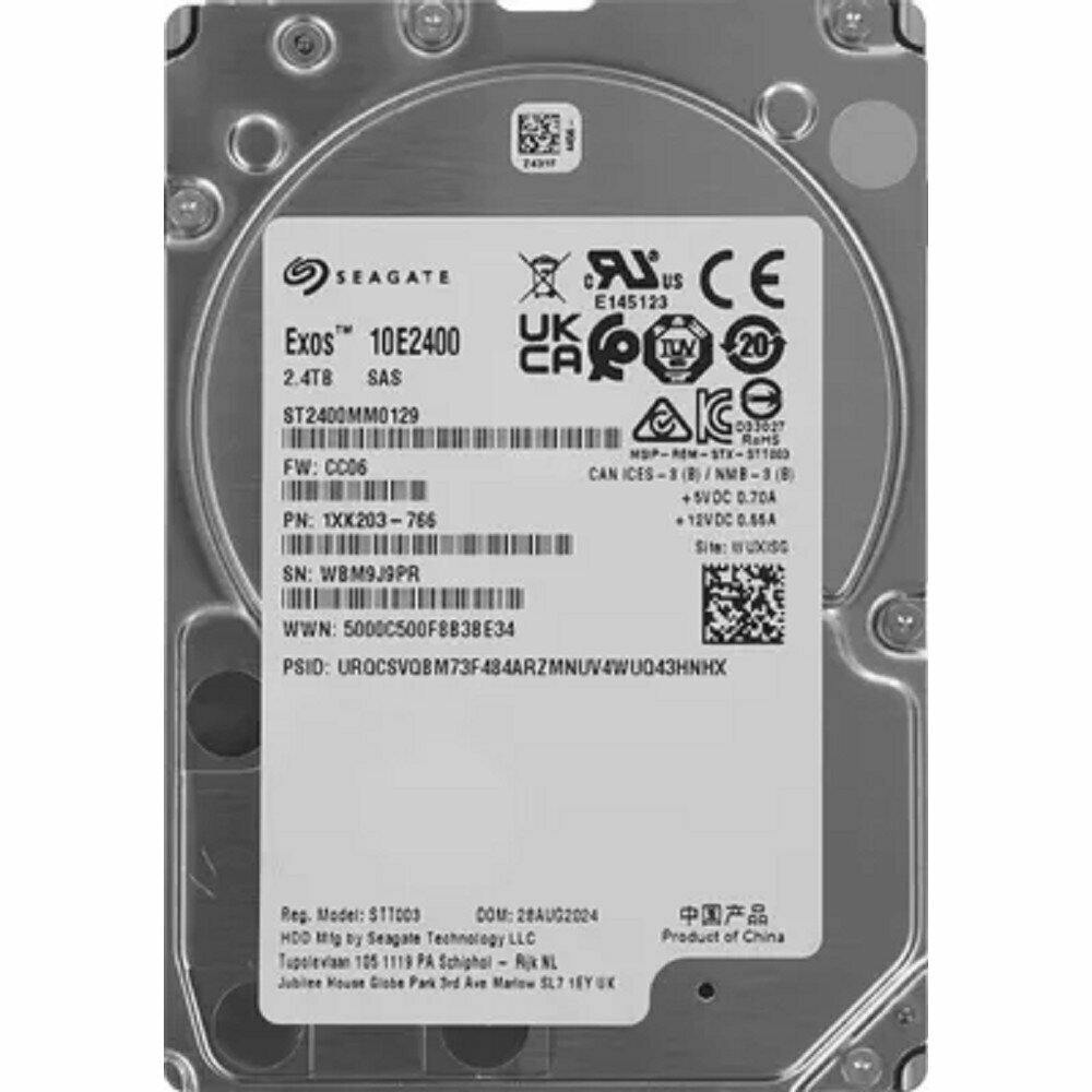 Жесткий диск 2.4TB Seagate Enterprise Performance 10K.9 (ST2400MM0129) SAS 12 Gb/s, 10000 rpm, 256mb, 2.5", гибридный