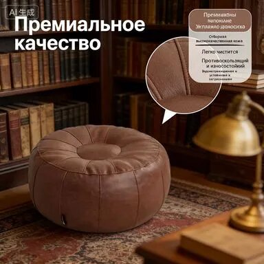 Компактный раскладной мини-диван коричневый 50х30х30 см, мягкая мебель для дачи, балкона и гостиной
