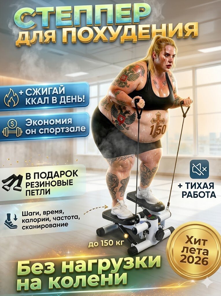 Степпер тренажер для дома 150кг тренажер для похудения для ходьбы